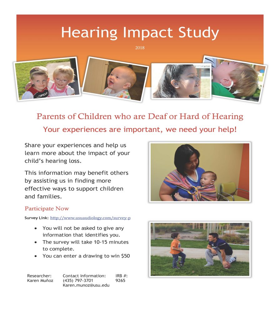 Survey Opportunity for Parents of Children with Hearing Loss | NCHAM News